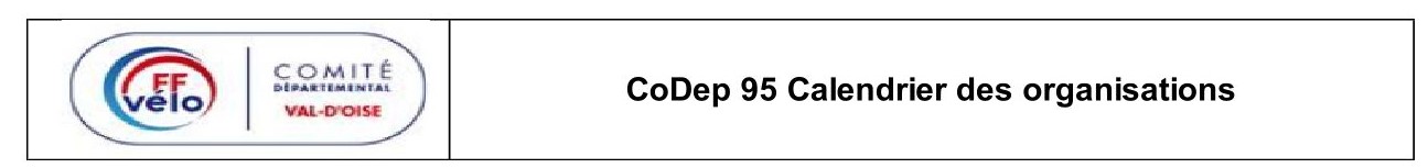 Calendrier CoDep95 - CoDep Val d'Oise